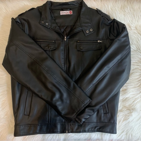 Sovereign Code | Jackets & Coats | Mens Faux Leather Motorcycle Jacket ...